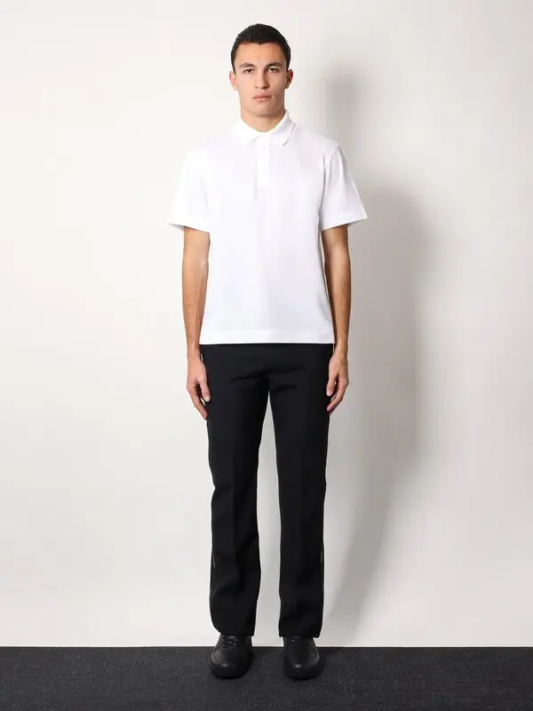 Givenchy Pique Cotton Polo Shirt With 4g Embroidery