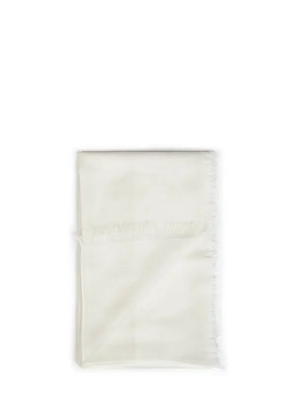 Brunello Cucinelli Ivory Cashmere And Silk Scarf - Multicolor