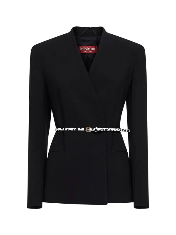 Max Mara Mstquinoa Belted Jacket - Multicolor