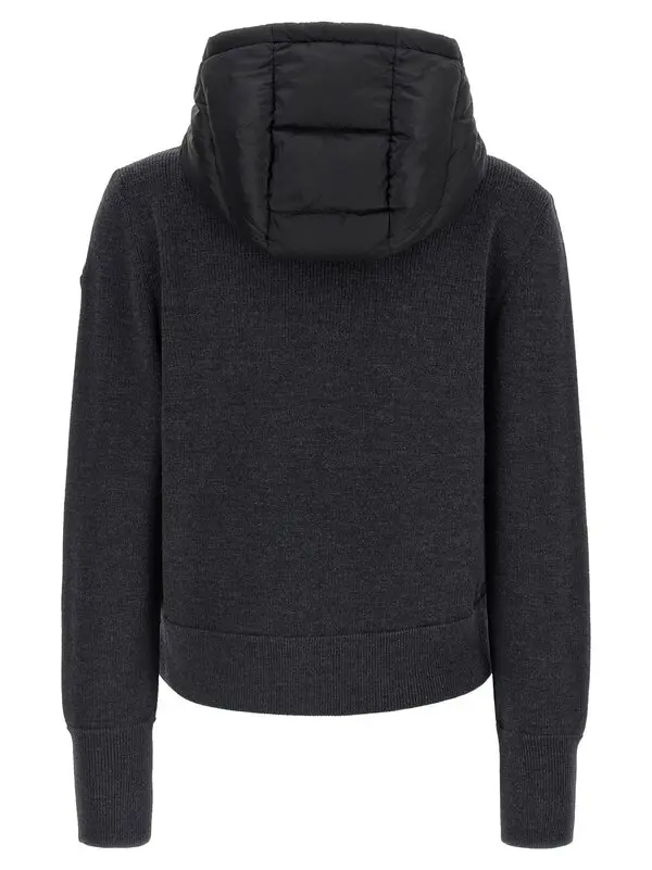 Moncler Padded Hybrid Cardigan - Gray