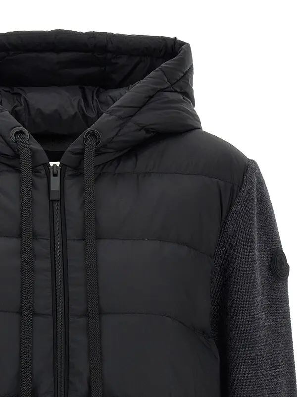 Moncler Padded Hybrid Cardigan - Gray