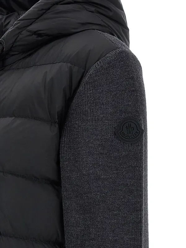 Moncler Padded Hybrid Cardigan - Gray