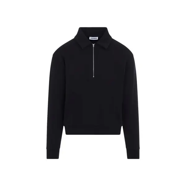 JIL SANDER Half Zip Sweatshirt - Blue