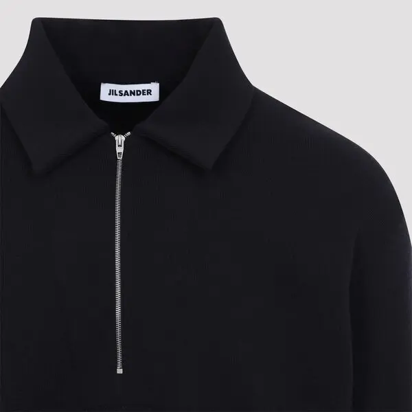 JIL SANDER Half Zip Sweatshirt - Blue