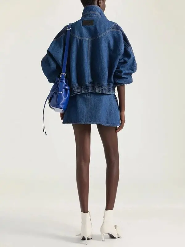 Givenchy Denim Bomber Jacket - Multicolor