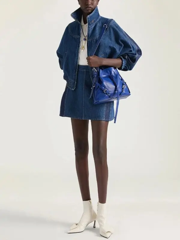 Givenchy Denim Bomber Jacket - Multicolor