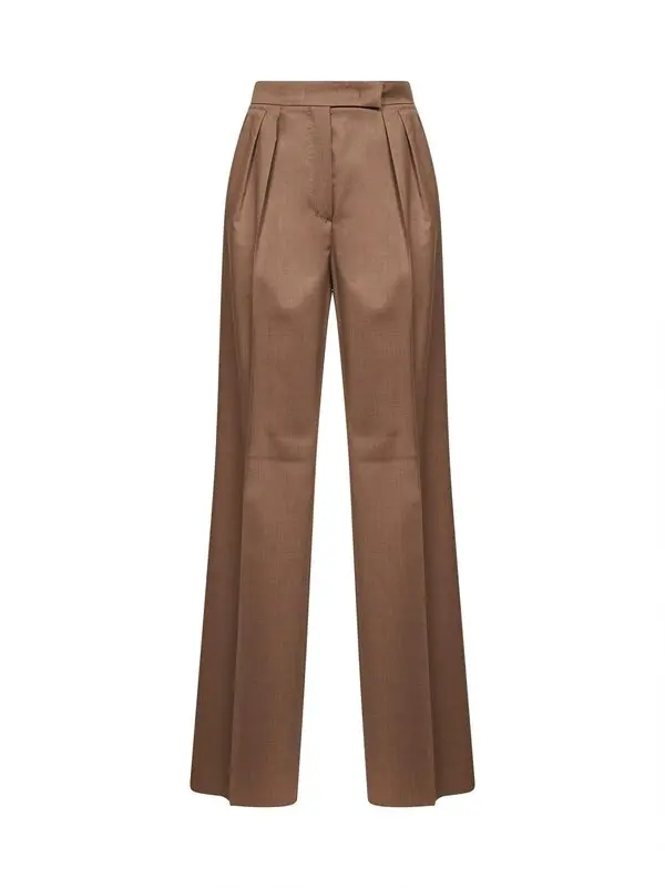 Max Mara Hazelnut Twill Mxmzimino Straight Trousers - Multicolor