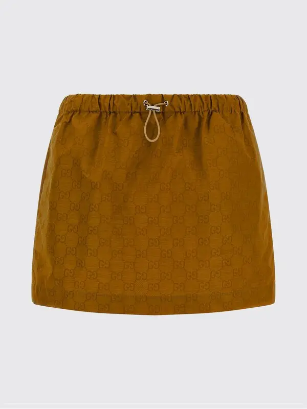 Gucci Gg Nylon Mini Skirt With Drawstring