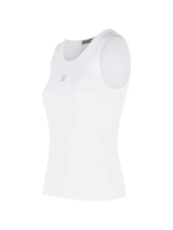 Dolce & Gabbana Ribbed Logo Tank Top
