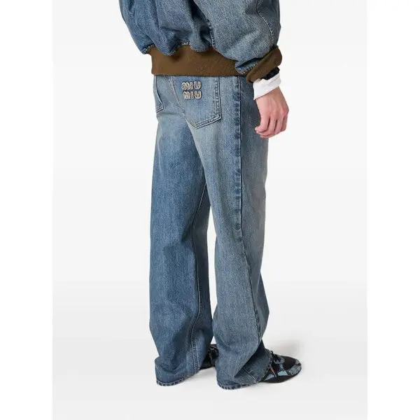 Miu Miu Denim Straight-leg Jeans - Blue