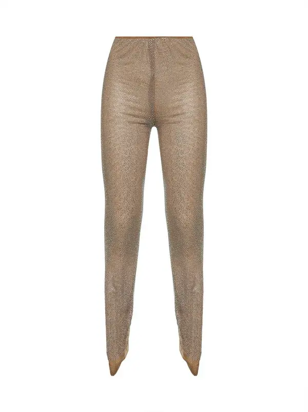 Giuseppe Di Morabito Beige Crystal Leggings - Multicolor