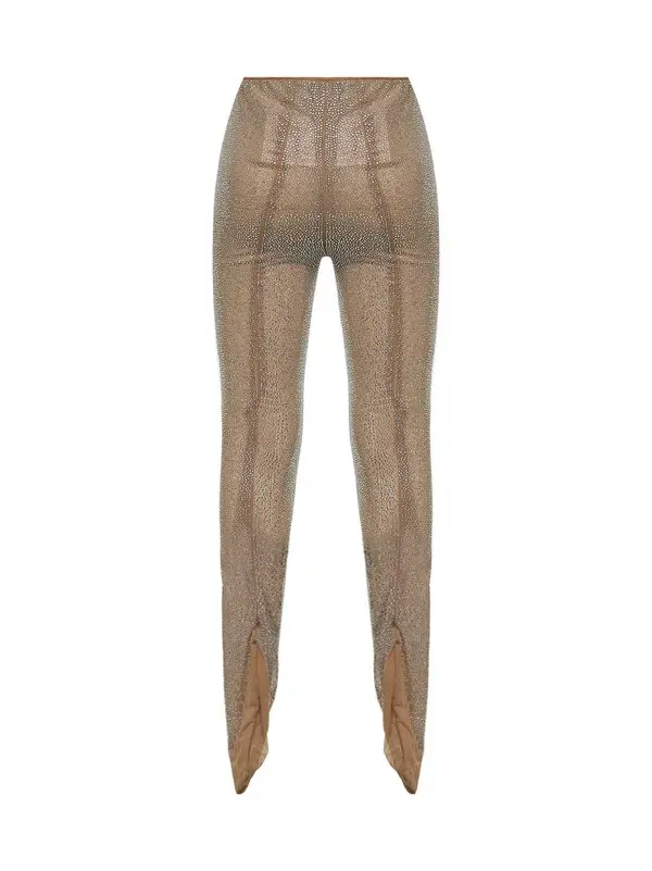 Giuseppe Di Morabito Beige Crystal Leggings
