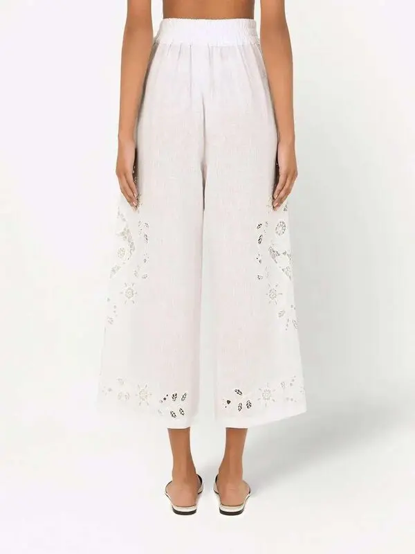 Dolce & Gabbana Embroidered Linen Shorts