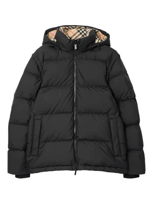 Burberry Bideford Detachable Sleeve Puffer Jacket - Black