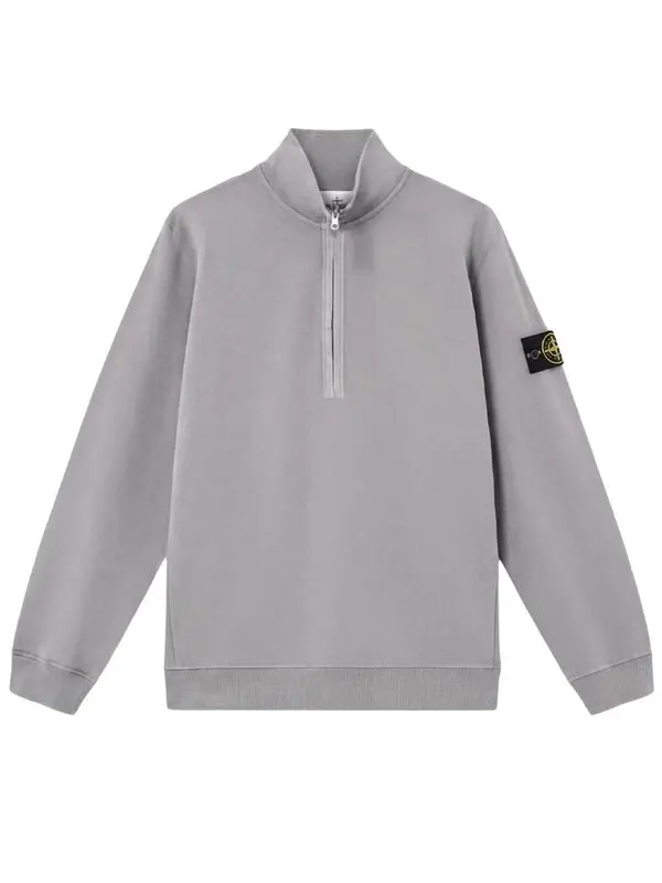 Stone Island Cotton Zip-up Sweatshirt - Gray