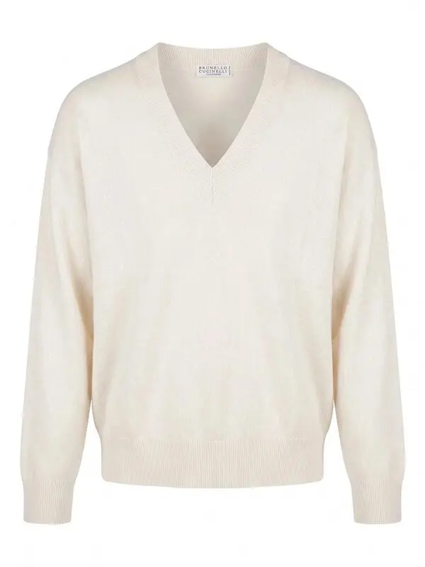Brunello Cucinelli Cashmere V-neck Pullover - Multicolor