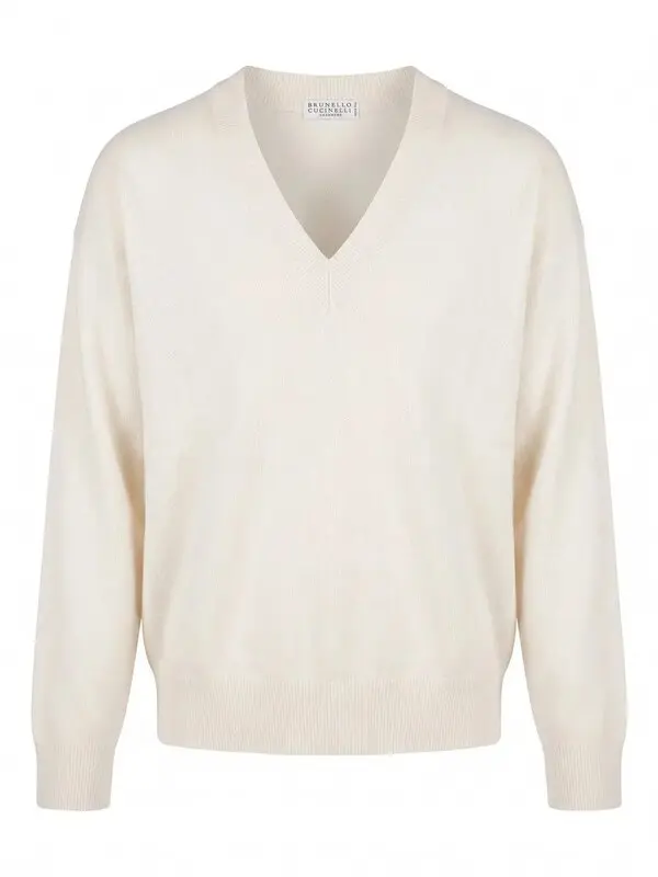 Brunello Cucinelli Cashmere V-neck Pullover - Multicolor
