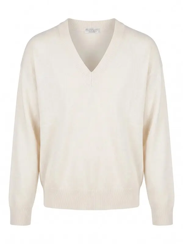 Brunello Cucinelli Cashmere V-neck Pullover - Multicolor