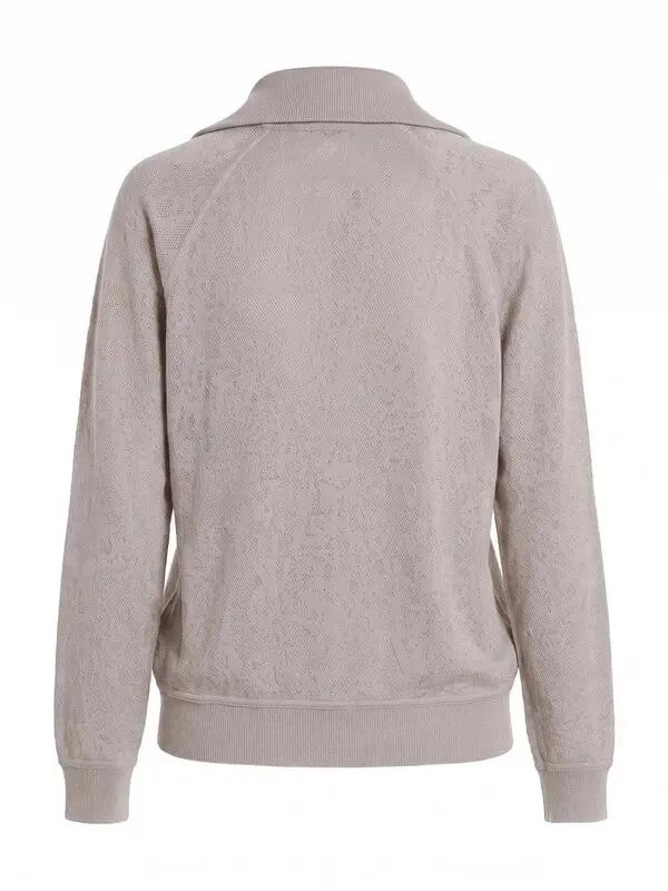 Brunello Cucinelli Wool Quarter Zip Cardigan Sweatshirt - Multicolor