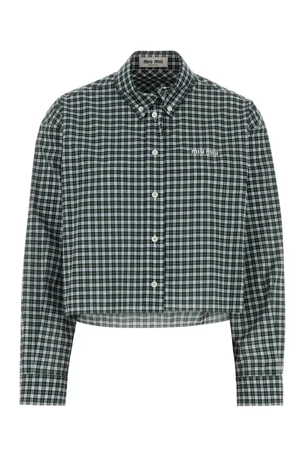Miu Miu Embroidered Cotton Shirt - Multicolor