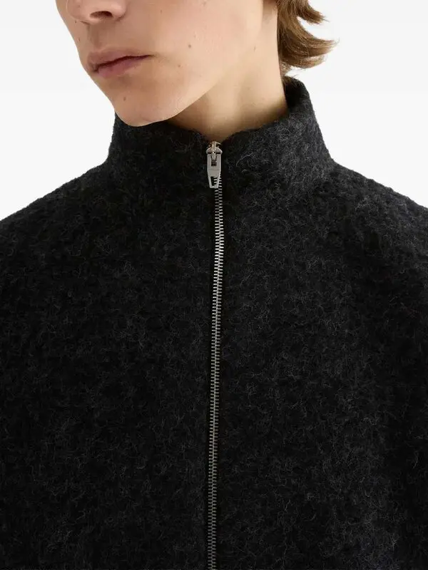 JIL SANDER Zip-up Wool-blend Fleece Sweater