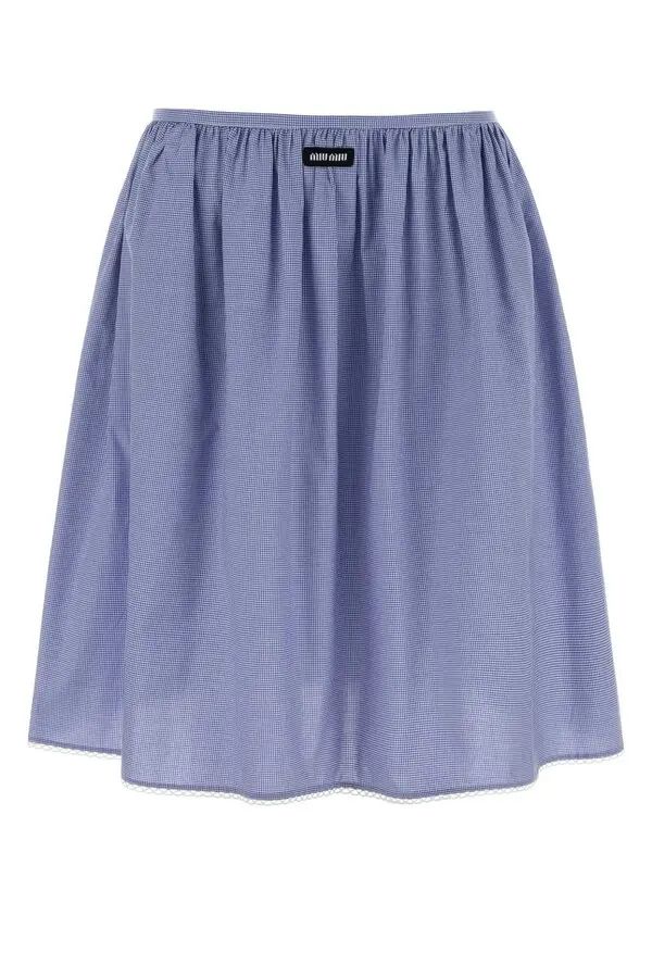 Miu Miu Embroidered Cotton Skirt