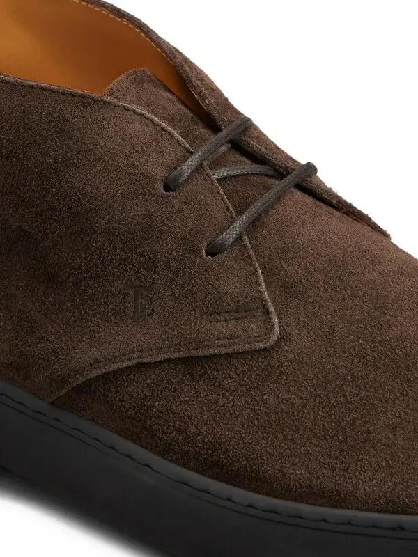 TOD'S Suede Winter Gommino Ankle Boots - Brown