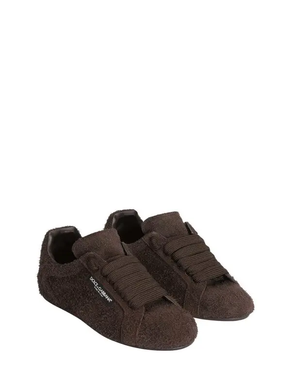 Dolce & Gabbana Portofino Soft Suede Sneakers