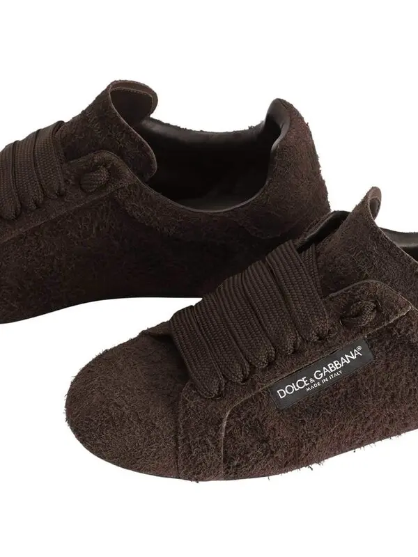 Dolce & Gabbana Portofino Soft Suede Sneakers