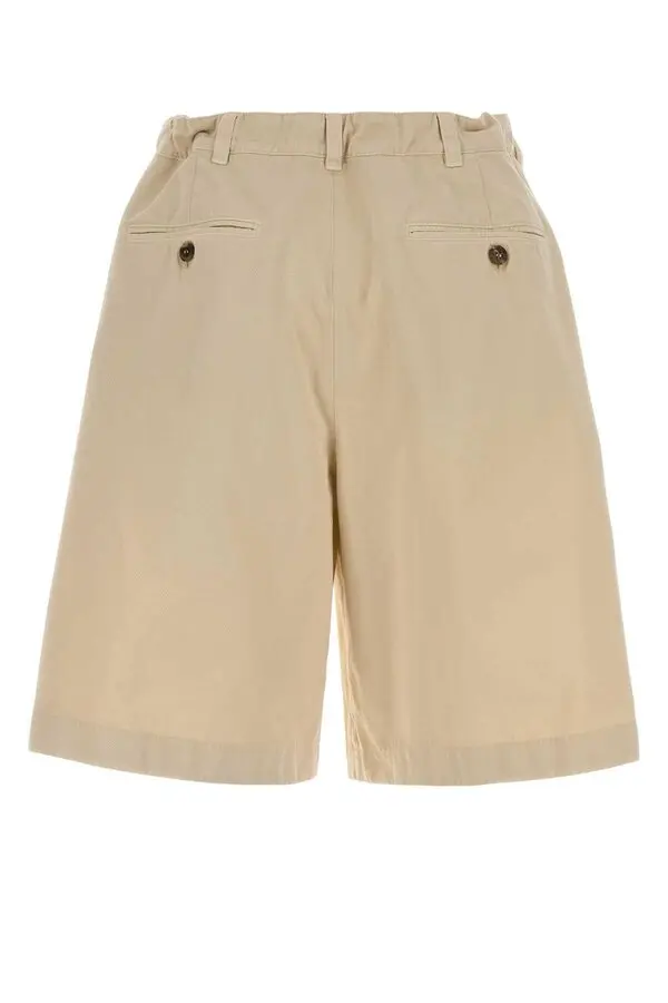 Prada Sand Gabardine Bermuda Shorts - Brown