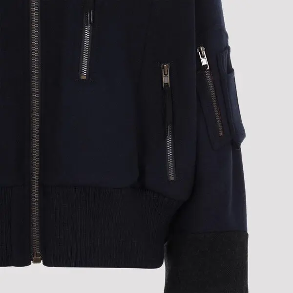 MAISON MARGIELA Spliced Bomber Jacket - Blue