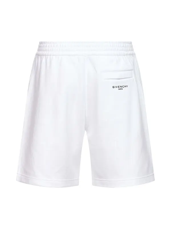 Givenchy White Brushed Cotton Couture Seam Bermuda Shorts