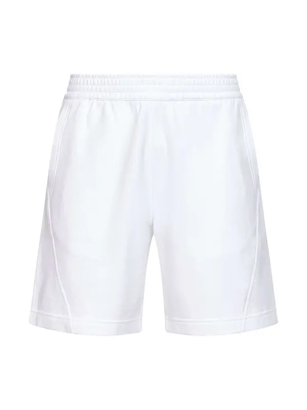 Givenchy White Brushed Cotton Couture Seam Bermuda Shorts - Multicolor