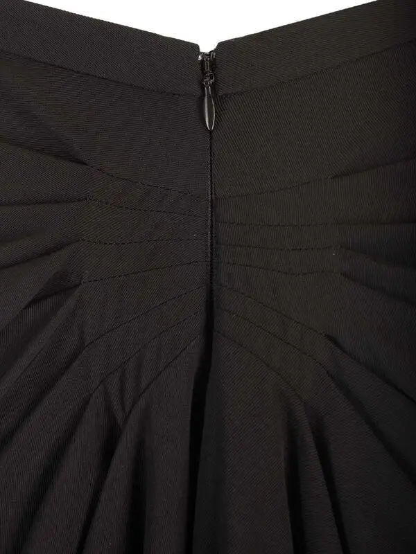 Dries Van Noten Wool Jersey Midi Skirt