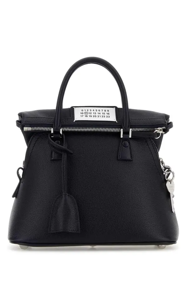 MAISON MARGIELA Navy Leather Mini 5ac Handbag - Blue