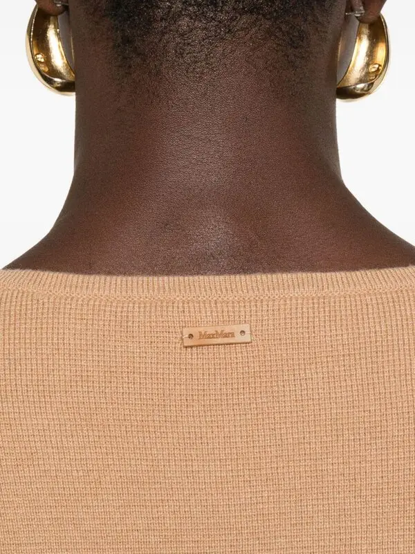 Max Mara V-neck Sweater In Cashmere Wool - Multicolor