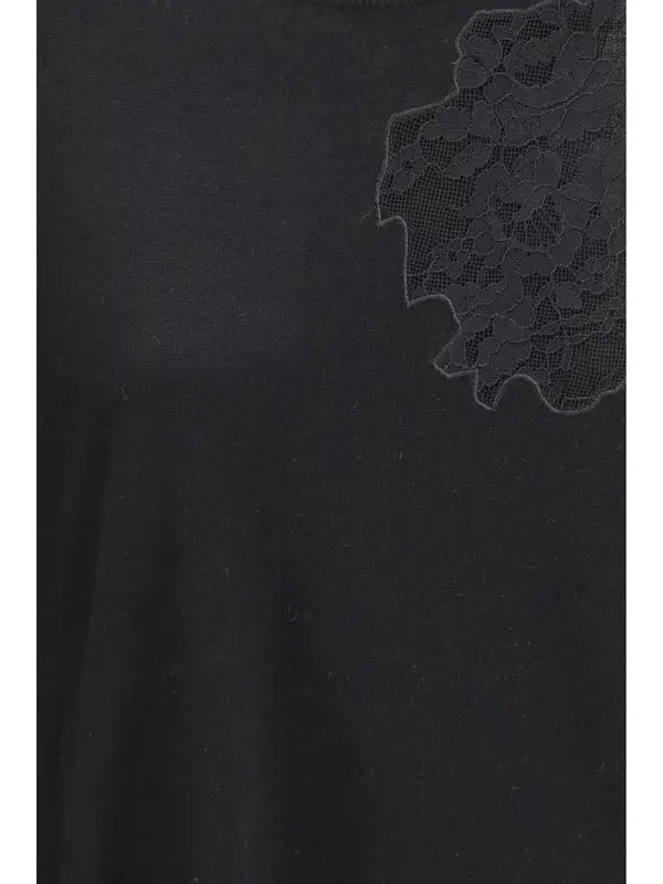 Max Mara Wool Sweater With Lace Inserts