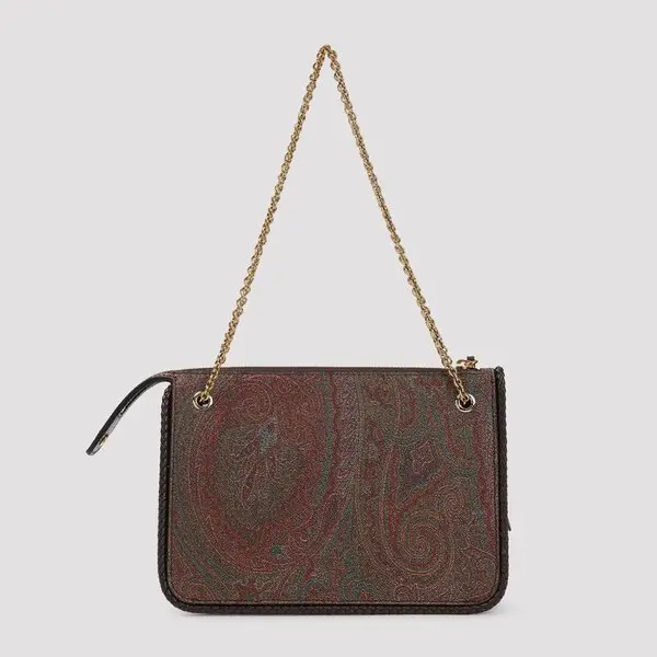 Etro Paisley Jacquard Clutch Bag - Brown