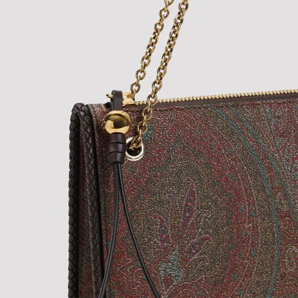 Etro Paisley Jacquard Clutch Bag - Brown
