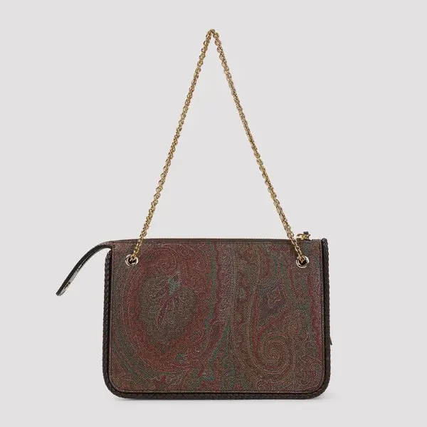 Etro Paisley Jacquard Clutch Bag - Brown