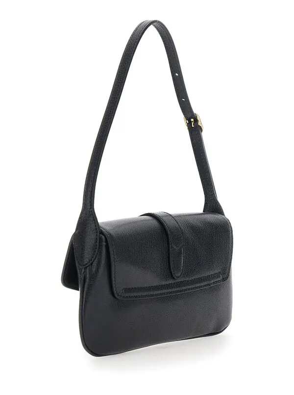 Gucci Jackie' Shoulder Bag With Adjustable Shoulder Strap And Piston Closure On The Front In Leather For - Black