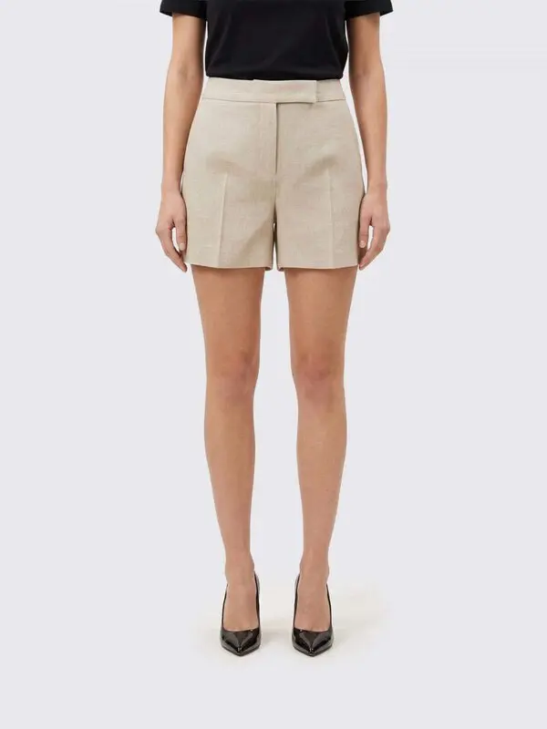 Max Mara Classic Linen Shorts - Cream