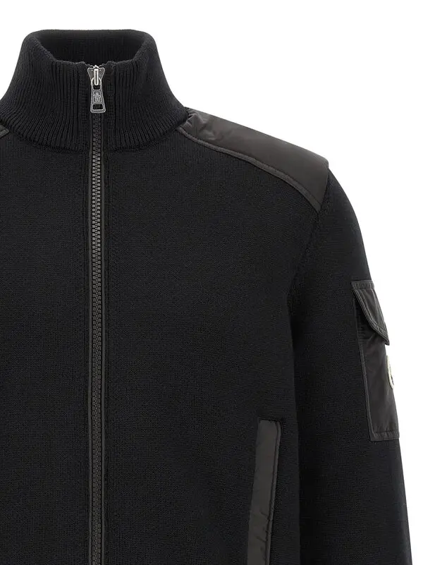 Moncler The 'padded Wool Zip-up' Cardigan
