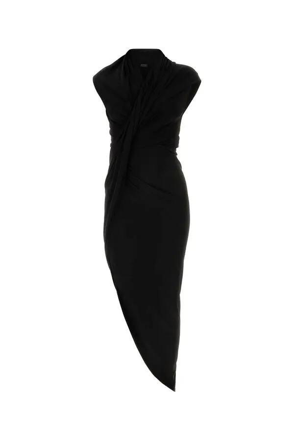 Balenciaga Stretch Crepe Dress - Black