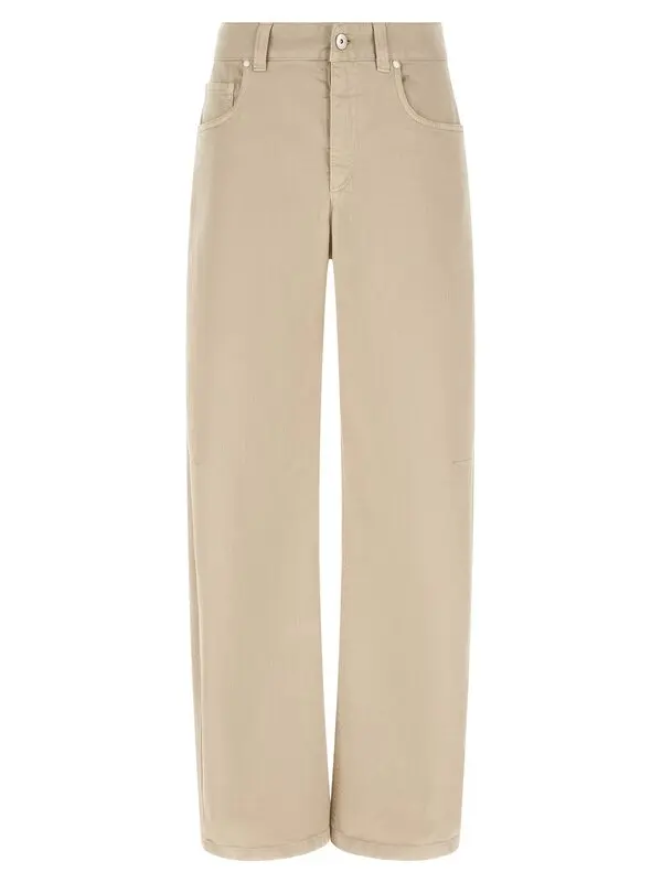 Brunello Cucinelli Garment-dyed Jeans - Cream