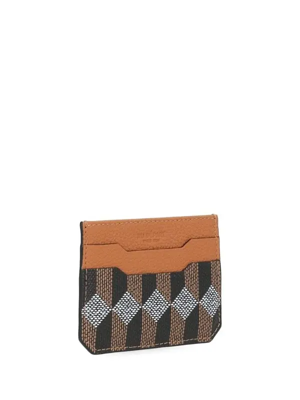 AU DEPART Printed Leather Card Holder