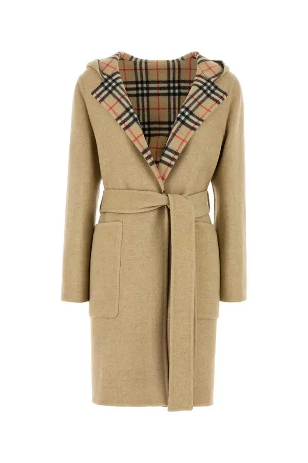 Burberry Wool Reversible Coat - Brown