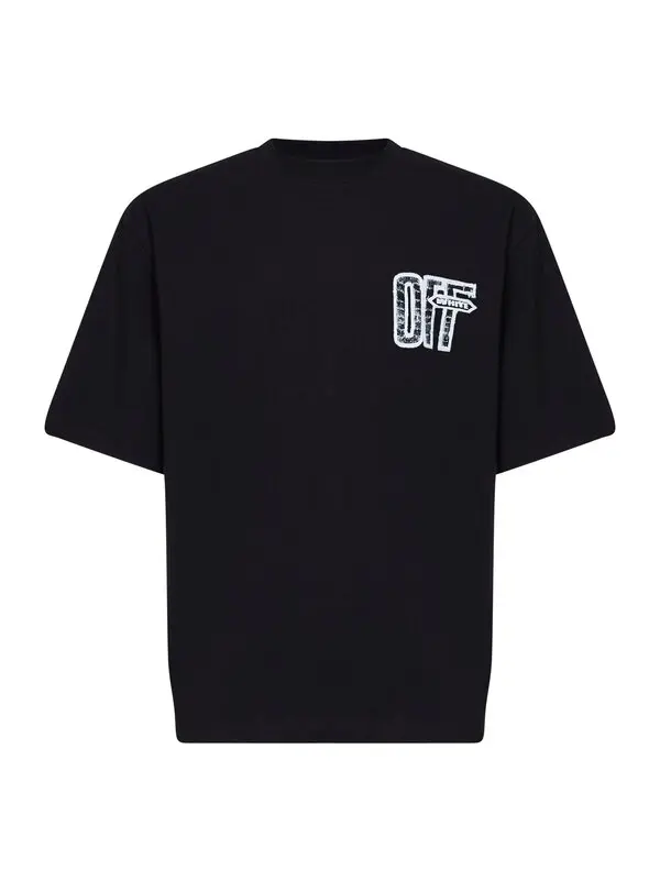 Off-White Black Cotton Jersey Motion Arrow Skate T-shirt