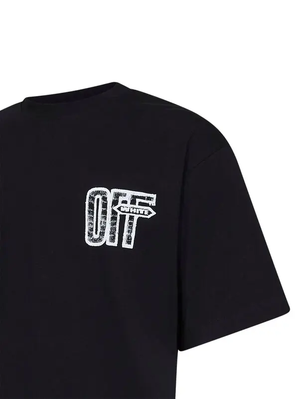 Off-White Black Cotton Jersey Motion Arrow Skate T-shirt