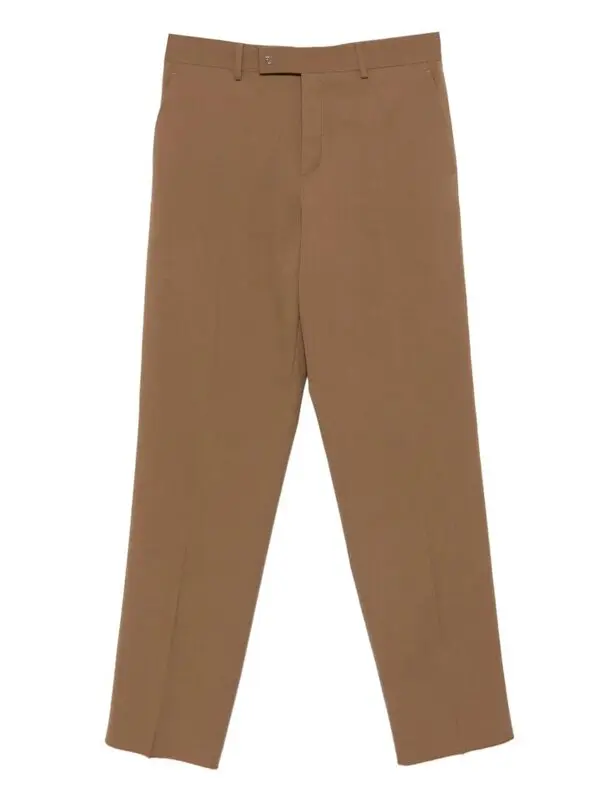 Fendi Rust Wool Cigarette Trousers - Brown